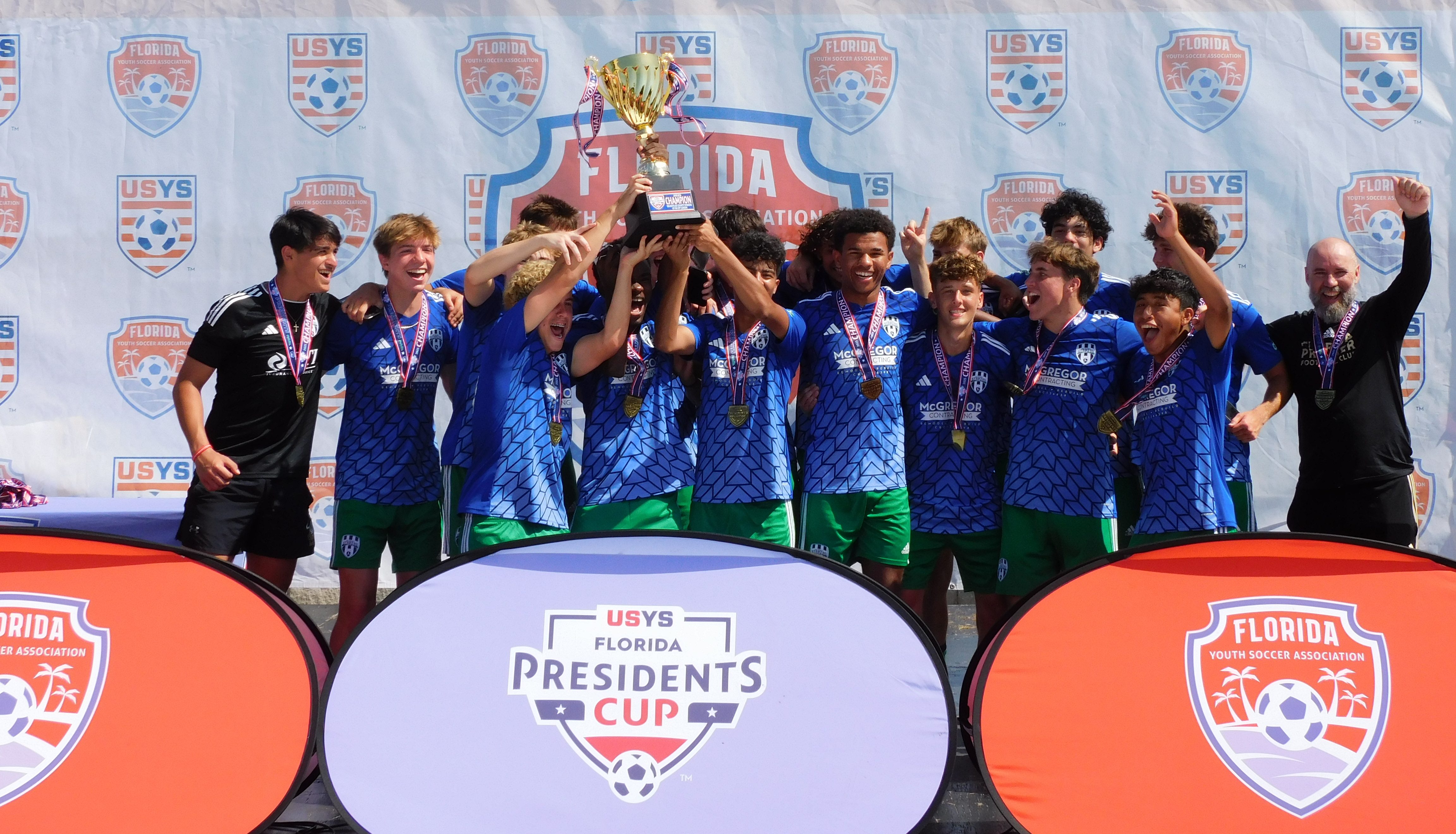 Publix FYSA Presidents Cup Crowns 2025 Champions - USYS Florida